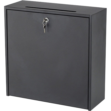 Safco Mailbox w/Lock, Wall-mounted, f/Interoffice, 18"x7-1/4"x18", BK ...