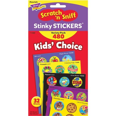 Trend Stinky Stickers, Scratch and Sniff, 32 Sheets, 480 Stickers ...
