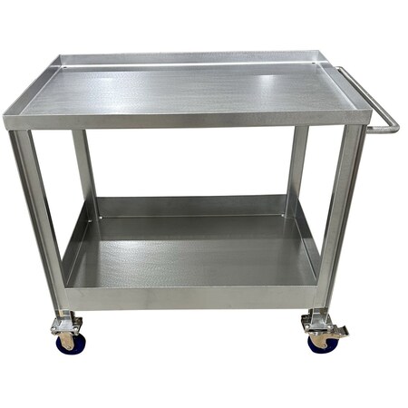 Ssl Industries Stainless Steel Shop Cart 36in.L x 24in.W x 35in.H w ...
