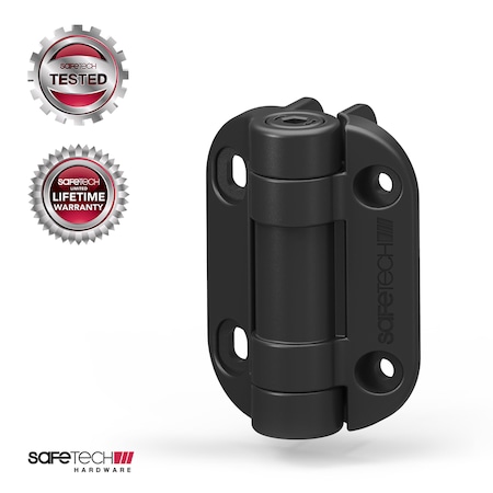 Safetech Hardware Self-Closing Metal Gate Hinges, Black (SHG-90L) | Zoro