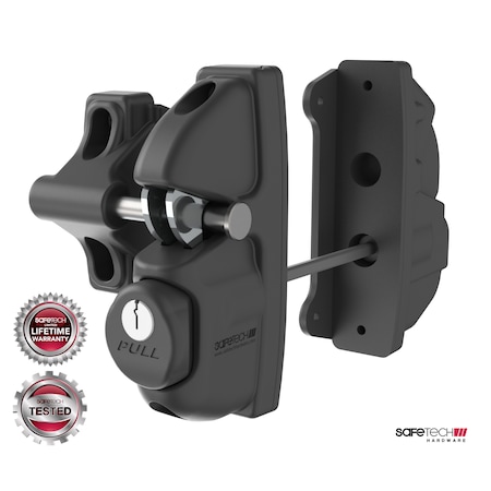 Safetech Hardware Key-Lockable Gate Latch with Dual Access SLV-VIPER-X2 ...