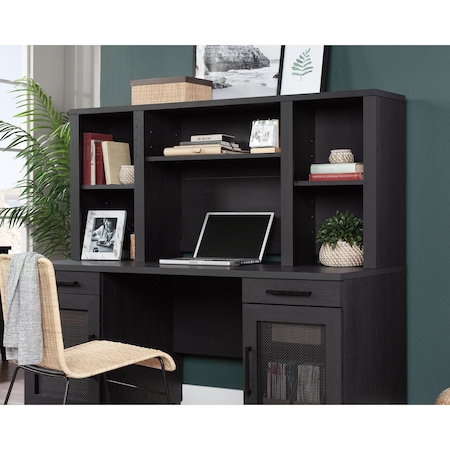 Sauder 11.496 in D X 27.008 in H, 60 in W X Engineered wood, Raven Oak ...