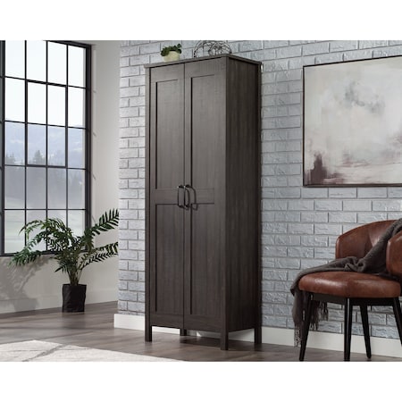 Sauder 2-Door Storage Cabinet Bw , Hidden storage behind doors for ...