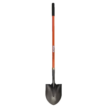 Hisco 14 ga Round Point Shovel, Hollow Back, L Handle HIRP14L | Zoro