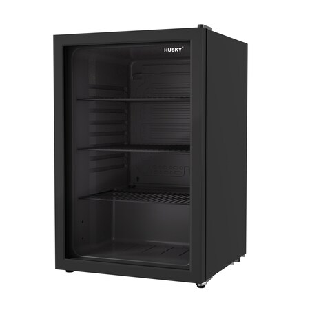 Husky Glass Door 4.6 Cu.Ft/131L Mini Fridge, Black OSFG023-BXL | Zoro