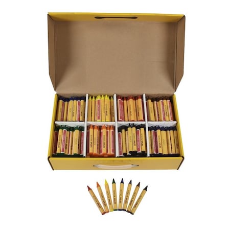 School Smart Large Crayons in Storage Box, Assorted Colors, Pack of 400 ...