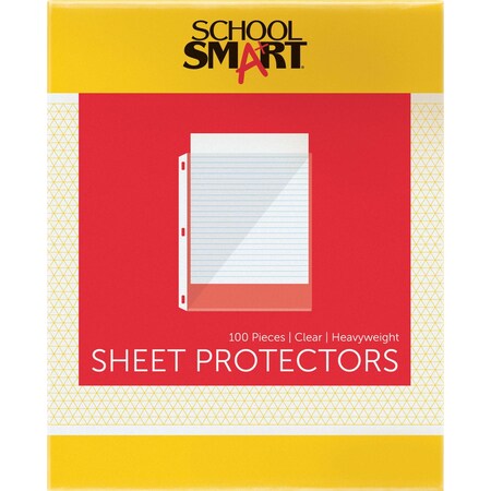 School Smart Poly Sheet Protectors, Top Loading, 812 x 11 Inches, Clear ...