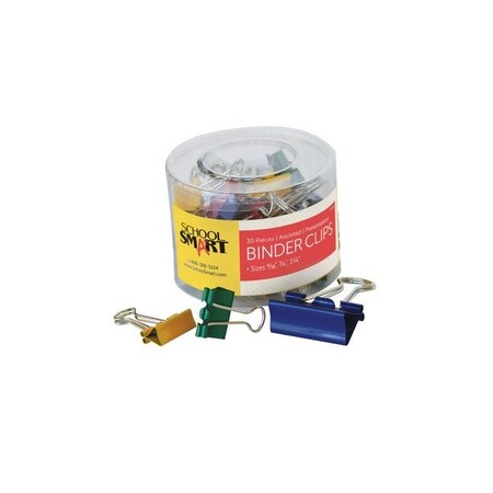 School Smart Presentation Binder Clips, Assorted Sizes and Colors, Pack ...