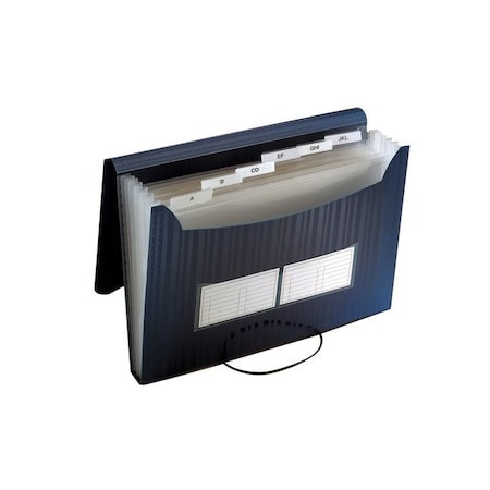 School Smart Poly Expanding File Folder, 7 Pockets, Black 085103 | Zoro