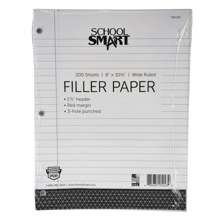 School Smart PAPER FILLER 8X10.5 15 LB WITH MARGIN 3/8 RULE 3HP 200 ...