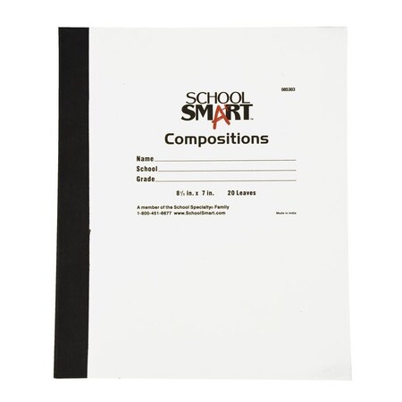 School Smart PAPER COMP BOOK 8.5X7 NO MARGIN 20 SHTS PMMK37124SS-5987 ...