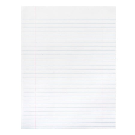 School Smart PAPER COMP 8.5X11 WHITE 3/8 RULED RED MARGIN 15LB REAM 130 ...