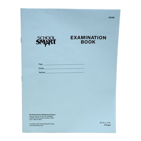 School Smart BOOK EXAM BLUE 8.5X11 4 SHTS PK OF 100 PK 85161 | Zoro