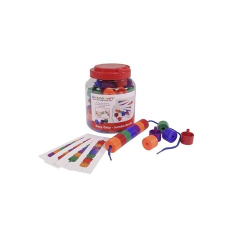 Childcraft Manipulative Jumbo Lacing Beads, Assorted Colors, Set of 58 ...