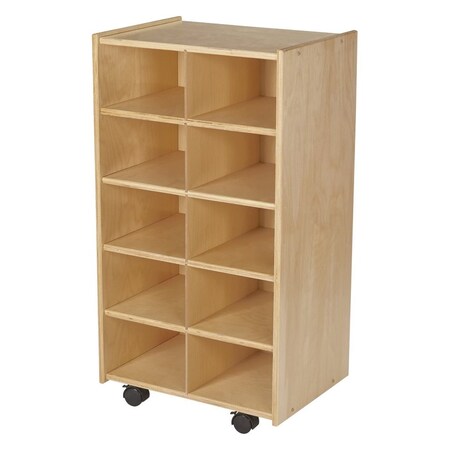 Childcraft Mobile Cubby Unit with Locking Casters, 10 Tray Capacity ...
