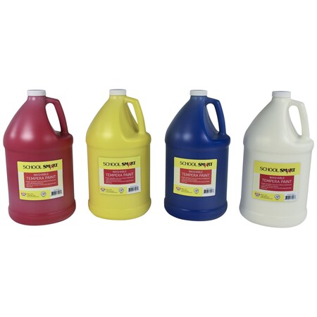 School Smart PAINT TEMPERA WASH ASST COLORS GALLON 4 PK 2002804 | Zoro