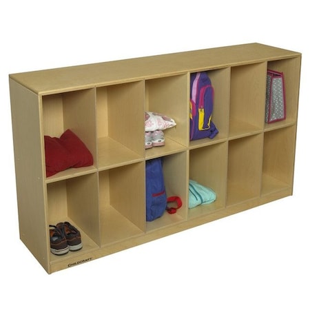 Childcraft Low Storage Unit, 12 Cubbies, 58-3/8 x 14-1/4 x 32-5/8 ...