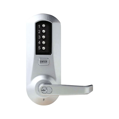Dormakaba Cylindrical Combination Lever Lock, 2-3/4-in Backset, 3/4-in ...