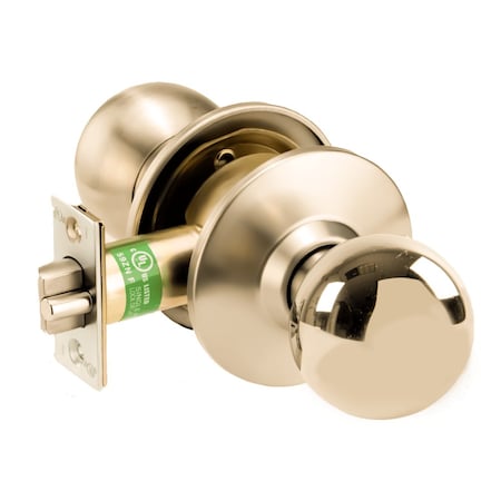Arrow Grade 1 Passage Cylindrical Lock, Ball Knob, Non-Keyed, Bright ...