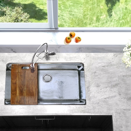 Nantucket Sinks 32 Inch Hammered Prepstation Stainless Steel Sink KSSH ...