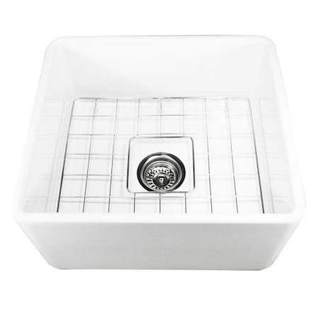 Nantucket Sinks 20 Inch Fireclay Farmhouse Kitchen Sink T-FCFS20 | Zoro