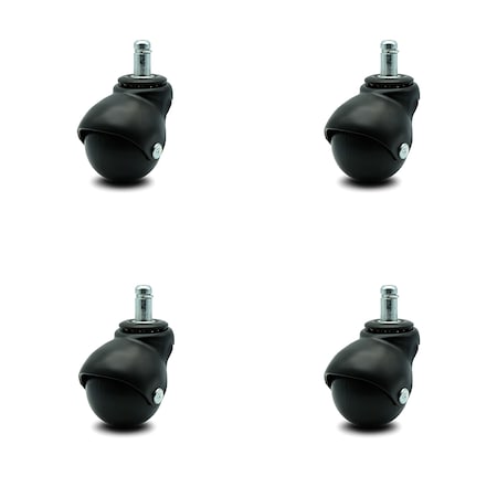 Service Caster 2 Inch Flat Black Hooded Grip Ring Ball Casters, 4PK SCC ...