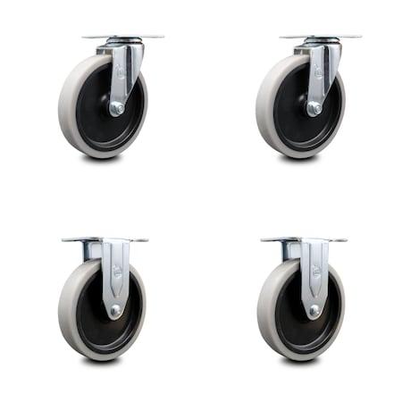 Service Caster 5" Rubbermaid Cart Casters - Non-Marking Wheel 4400 ...