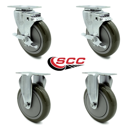 Service Caster 5" Rubbermaid Casters 4400, 4500 Series - Heavy Duty ...