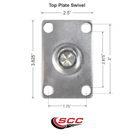 Service Caster 3 Inch High Temp Phenolic Swivel Top Plate Caster Set ...