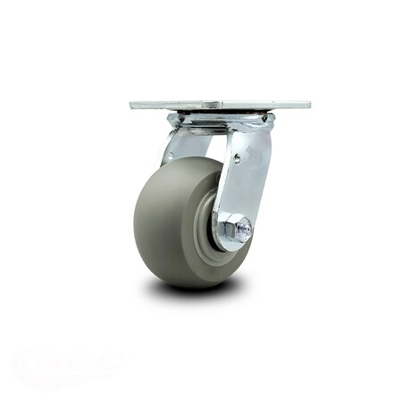 Service Caster 4 Inch Thermoplastic Rubber Wheel Swivel Caster with ...