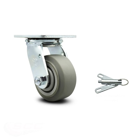 Service Caster 4 Inch Thermoplastic Rubber Swivel Caster with Ball ...