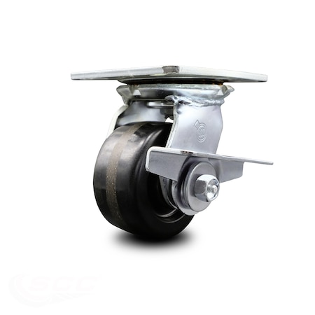 Service Caster 4 Inch Heavy Duty Phenolic Caster with Ball Bearing and ...