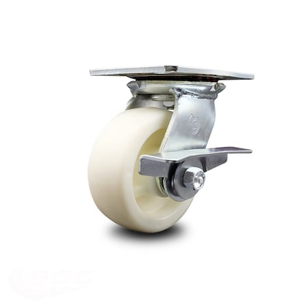 Service Caster 5 Inch Heavy Duty Nylon Caster with Roller Bearing and ...