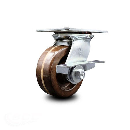 Service Caster 5 Inch Heavy Duty High Temp Phenolic Caster with Roller ...