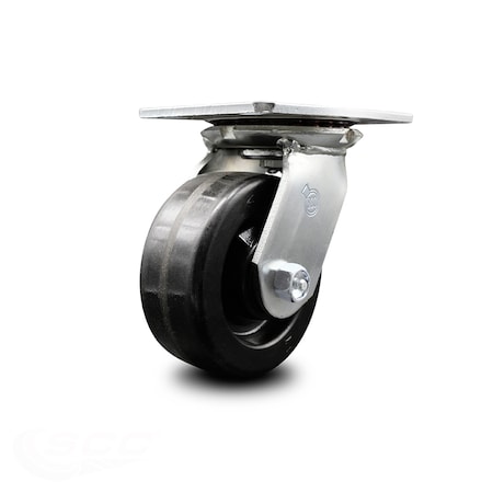 Service Caster 5 Inch Heavy Duty Top Plate Phenolic Swivel Caster with ...