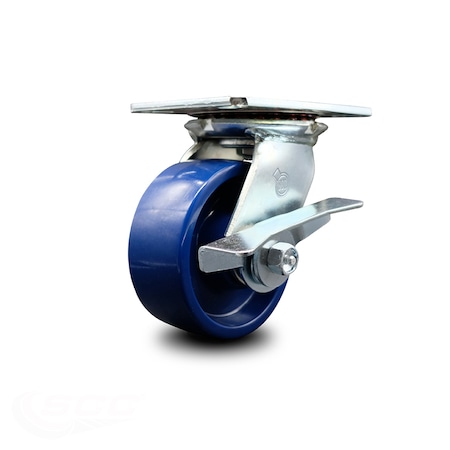 Service Caster 5 Inch Heavy Duty Solid Poly Caster with Roller Bearing ...