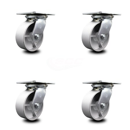 Service Caster 5 Inch Heavy Duty Semi Steel Caster Set with Ball ...