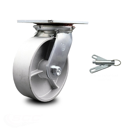 Service Caster 6 Inch Heavy Duty Semi Steel Caster with Ball Bearing ...