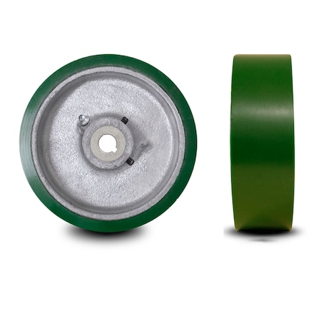 Service Caster 8" x 3" Poly Tread on Cast Iron Keyed Drive Wheel - 1-1/ ...