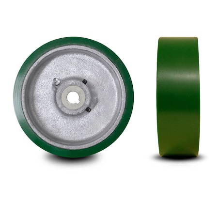 Service Caster 8" x 3" Poly Tread on Cast Iron Keyed Drive Wheel - 1-1/ ...