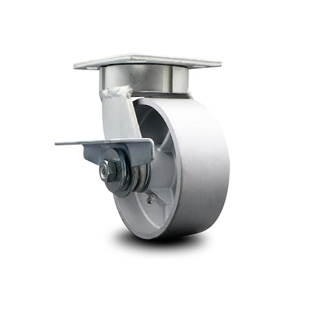 Service Caster 5 Inch Kingpinless Semi Steel Wheel Swivel Caster with ...