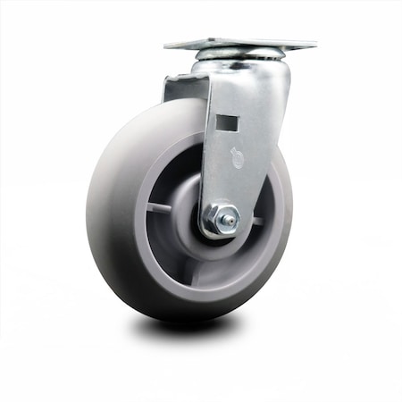 Service Caster 6 Inch Thermoplastic Rubber Wheel Swivel Caster with ...