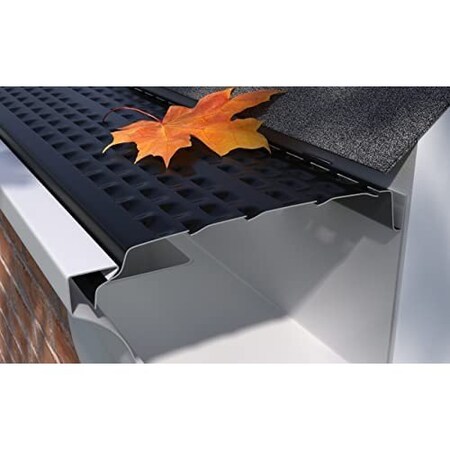 E-Z-Gutter Guard E-Z Gutter Shield Gutter Guard, Louvered, Black EZS610 ...