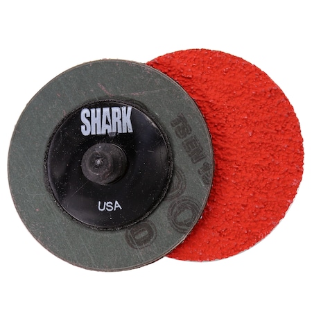 Shark Industries 2" Red Ceramic Grinding Discs Rolock 50 Grit - 25 Pk ...