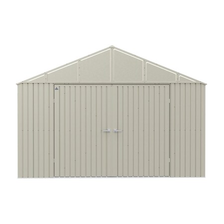 Arrow Storage Products Elite Steel Storage Shed, 12x16, Cool Grey ...
