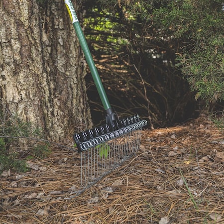 The Groundskeeper Ii Groundskeeper II 21 in. Rake with 55 in. Green ...