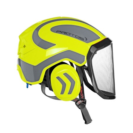 Pfanner Vented Safety Helmet, PROTOS, Neon Yellow & Grey PROTOS-NYGY | Zoro