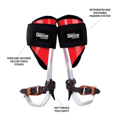 Notch Equipment Gecko Aluminum Tree Climbers With Straps 40929T | Zoro