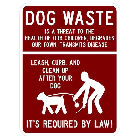 Sign Solutions Usa Dog Waste It's RequiRed By Law!, Aluminum, 24 in x ...