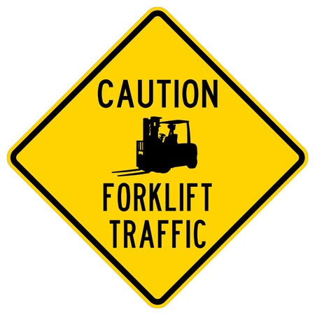 Sign Solutions Usa Caution Forklift (S) Traffic 24"X24" High Intensity ...